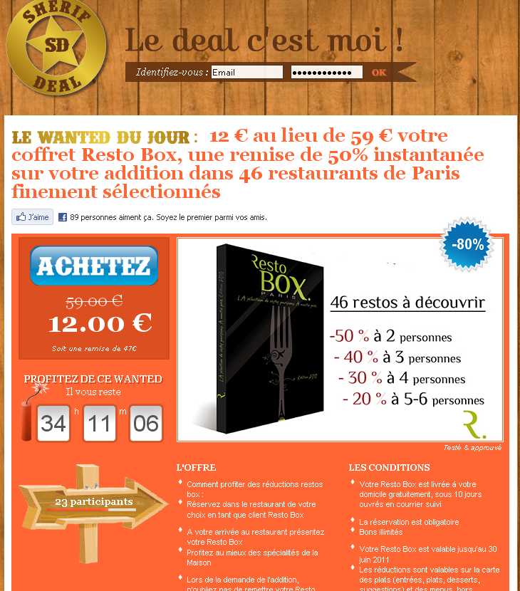 restobox pas cher à 12 euros