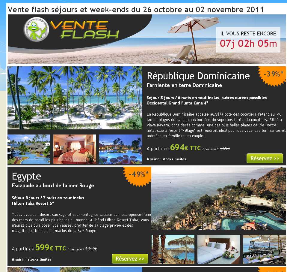 Vente Flash Voyage