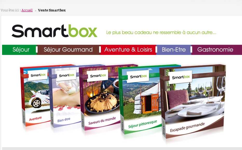 Coffrets cadeaux smartbox à prix reduit