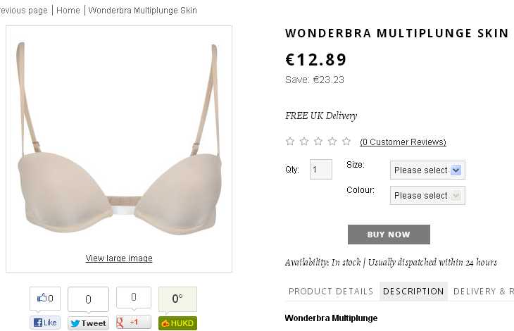 Soutien gorge multipositions wonder bra à 12.89 contre autour de 30 ...