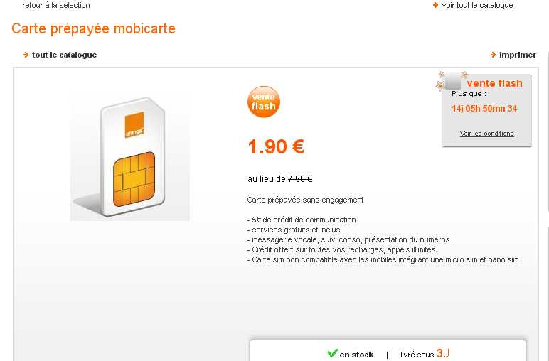1.90 euros la puce sim mobicarte sans engagement