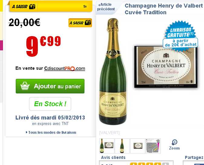 Champagne à moins de 10 euros la bouteille .. livraison gratuite à ...