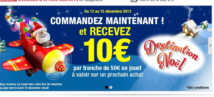 Auchan : 10 euros offerts par tranche de 50 d'achats en jouets