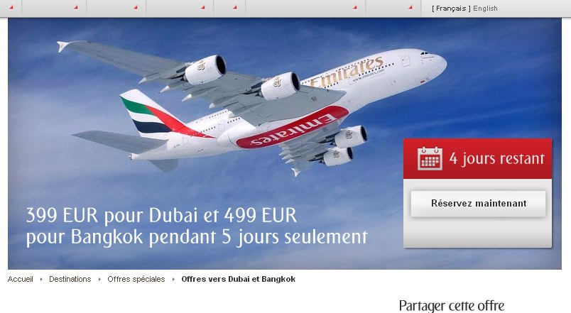 Voyage : Paris Dubai à 399 euros, Paris Bangkok à 499 euros AR .. vente ...