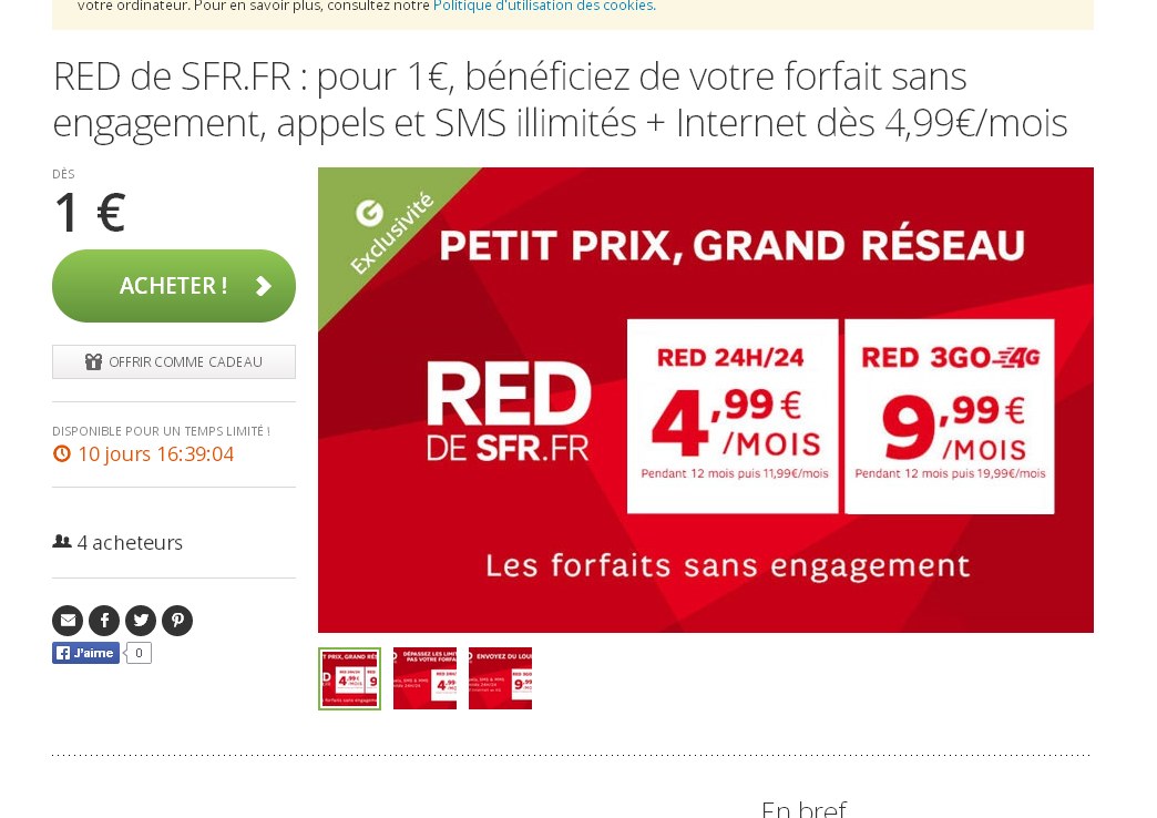 Forfaits mobiles Sfr red à moitié prix