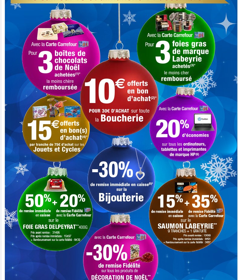 Carrefour : promo du 13 et 14 decembre