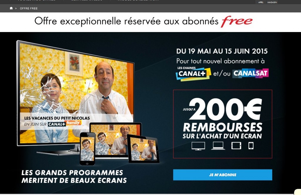 Bon plan canalplus canalsat pour les abonnés freebox