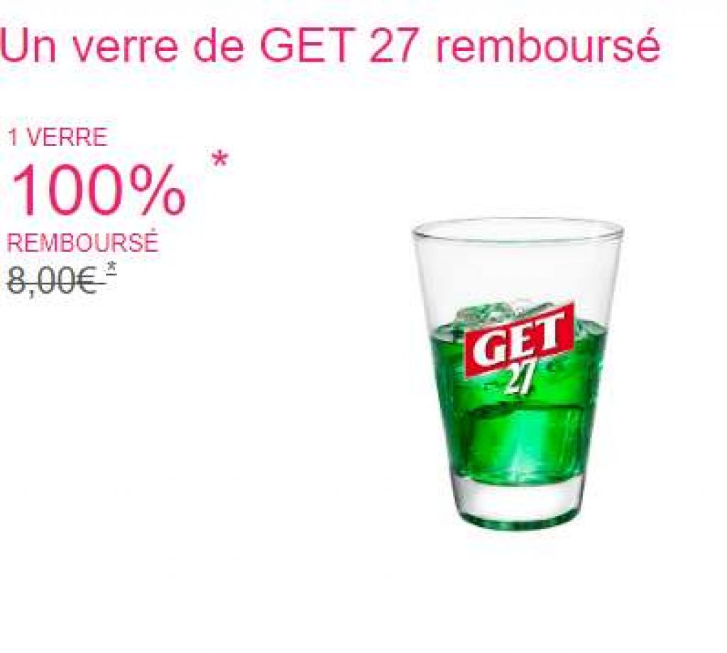 Gratuit : un verre de GET27 ou GET X-COLD 100% remboursé - Bons plans ...