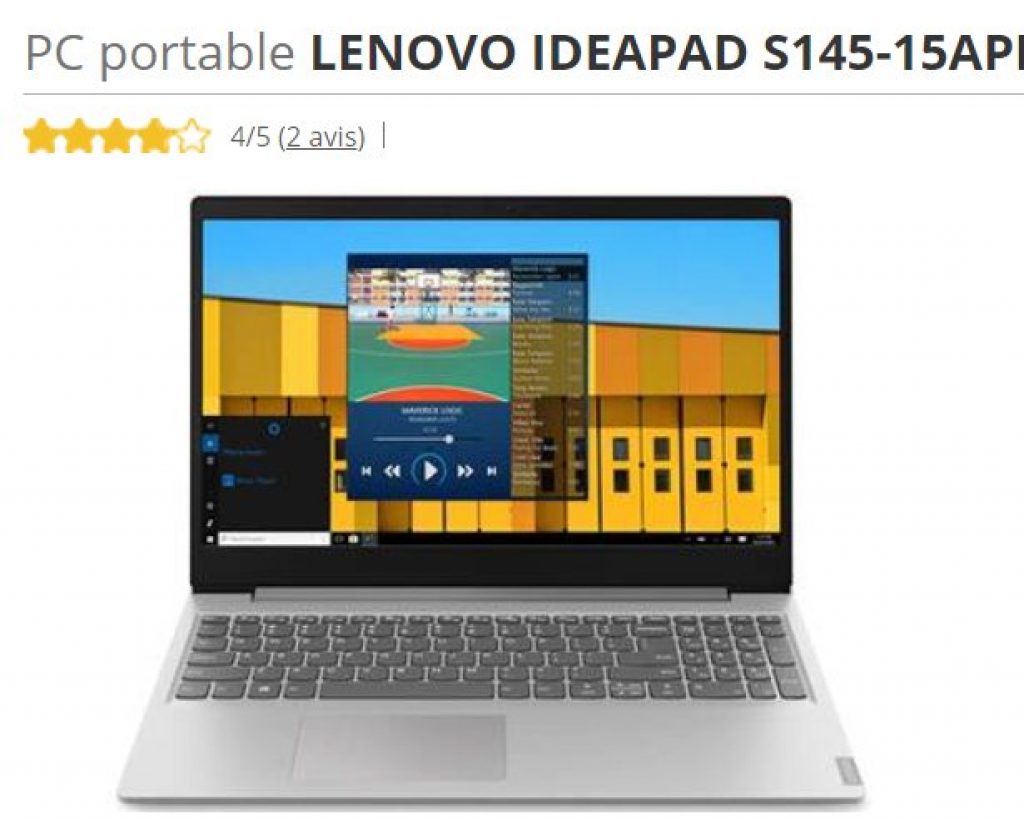 Bon plan PC portable Ryzen 5 Lenovo IdeaPad S340-15API qui revient à 399€