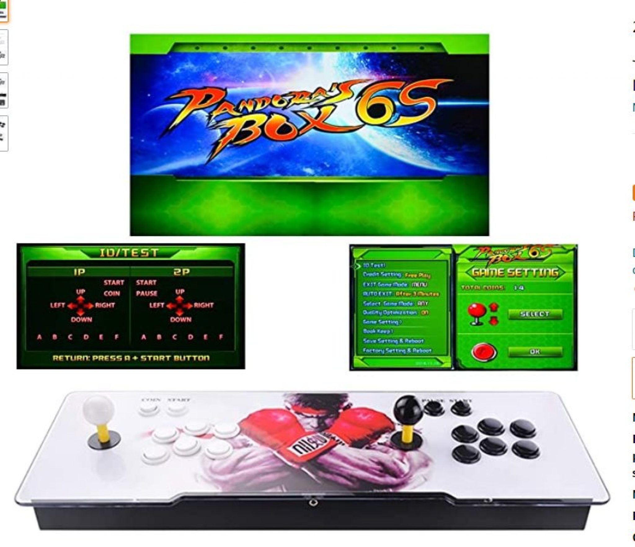 Super affaire : console retro PANDORA BOX 6S à 101€ seulement ( 1400 ...