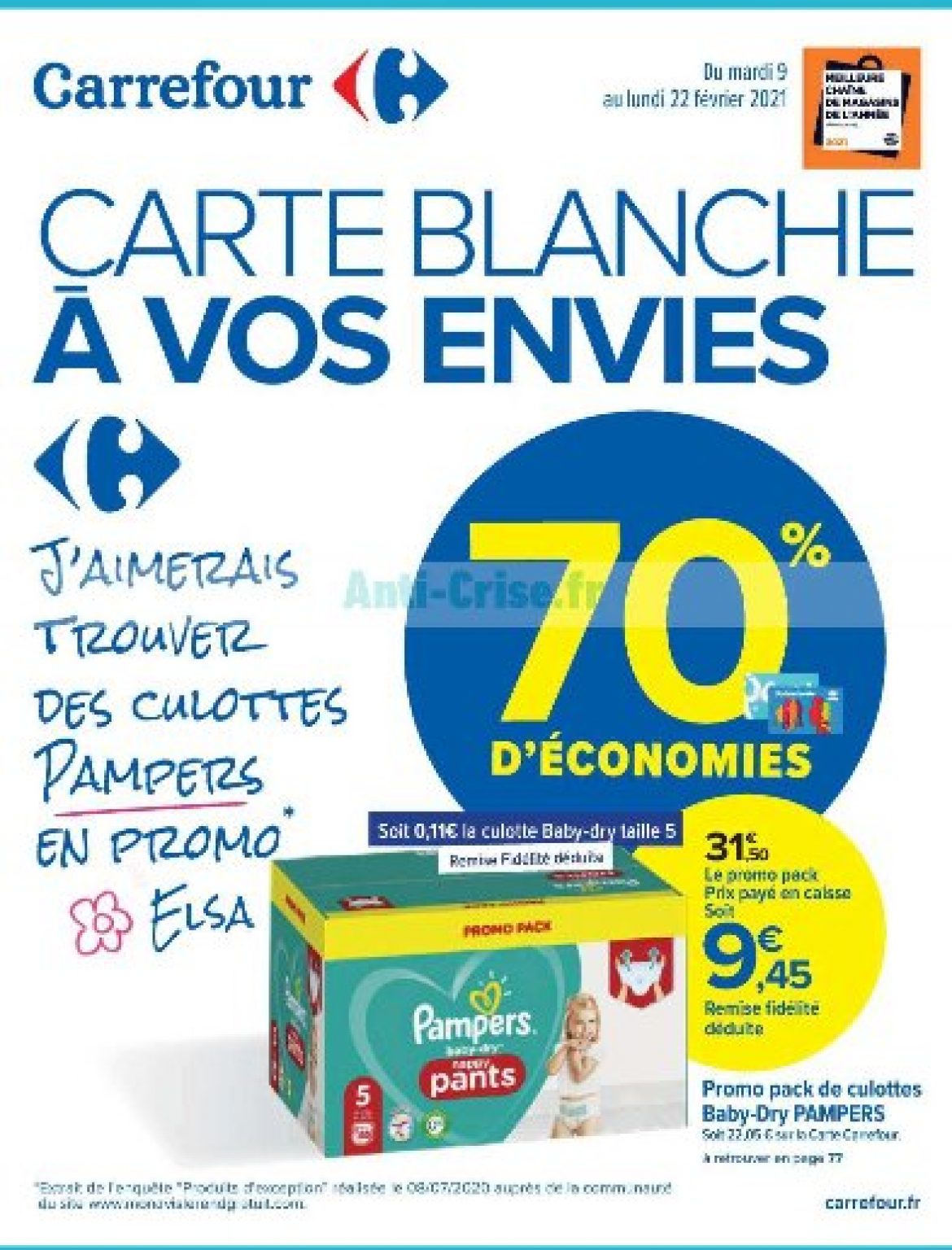 Catalogue Carrefour du 9 au 22 fevrier 2021 : 70% sur la carte et des ...