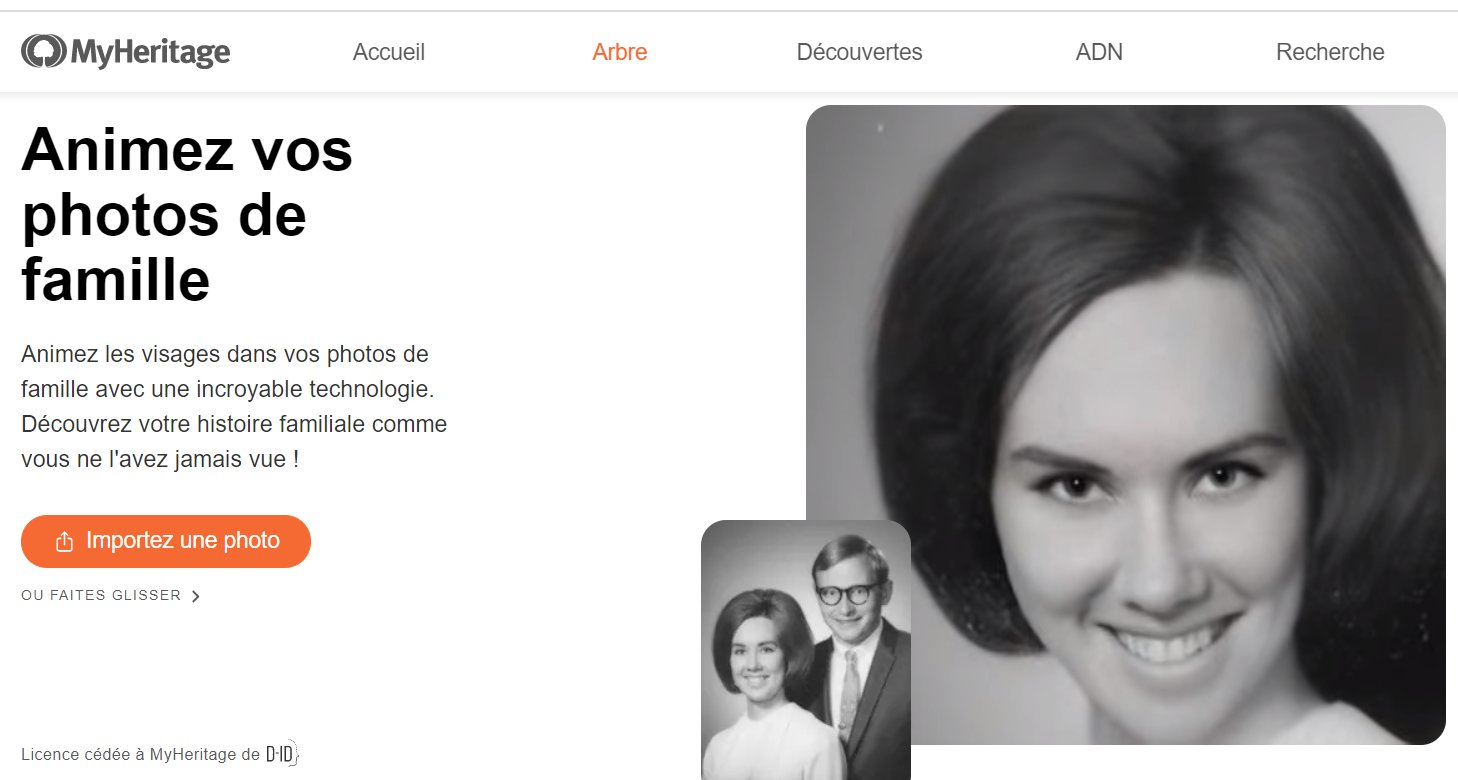 Gratuit : Animez vos photos de portrait avec Deep Nostalgia