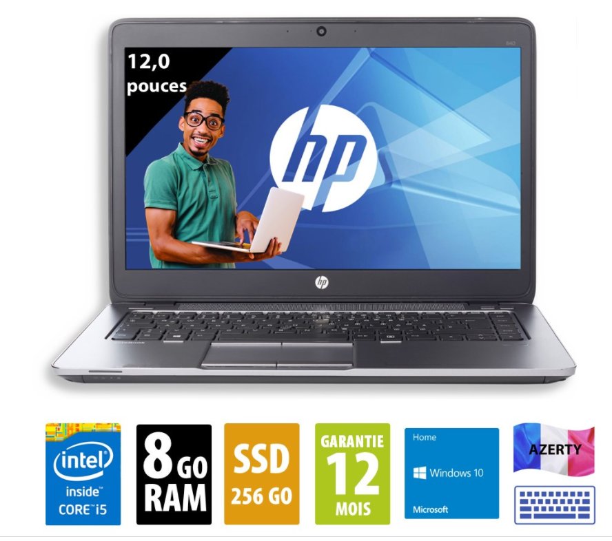 Pc portable HP Elitebook 820 G2 à 229€ ( core i5 , 12 pouces, 8go ...