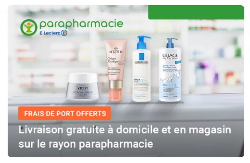 Parapharmacie LECLERC : promo + livraison gratuite sans minimum d'achats