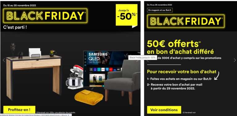 Catalogue BLACK FRIDAY BUT : des réductions et 50€ offerts pour 300€ d ...