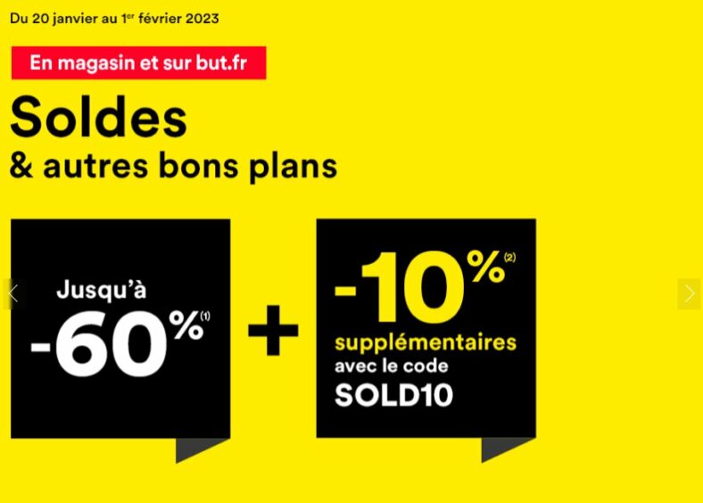 Soldes But : code de réduction supplementaire