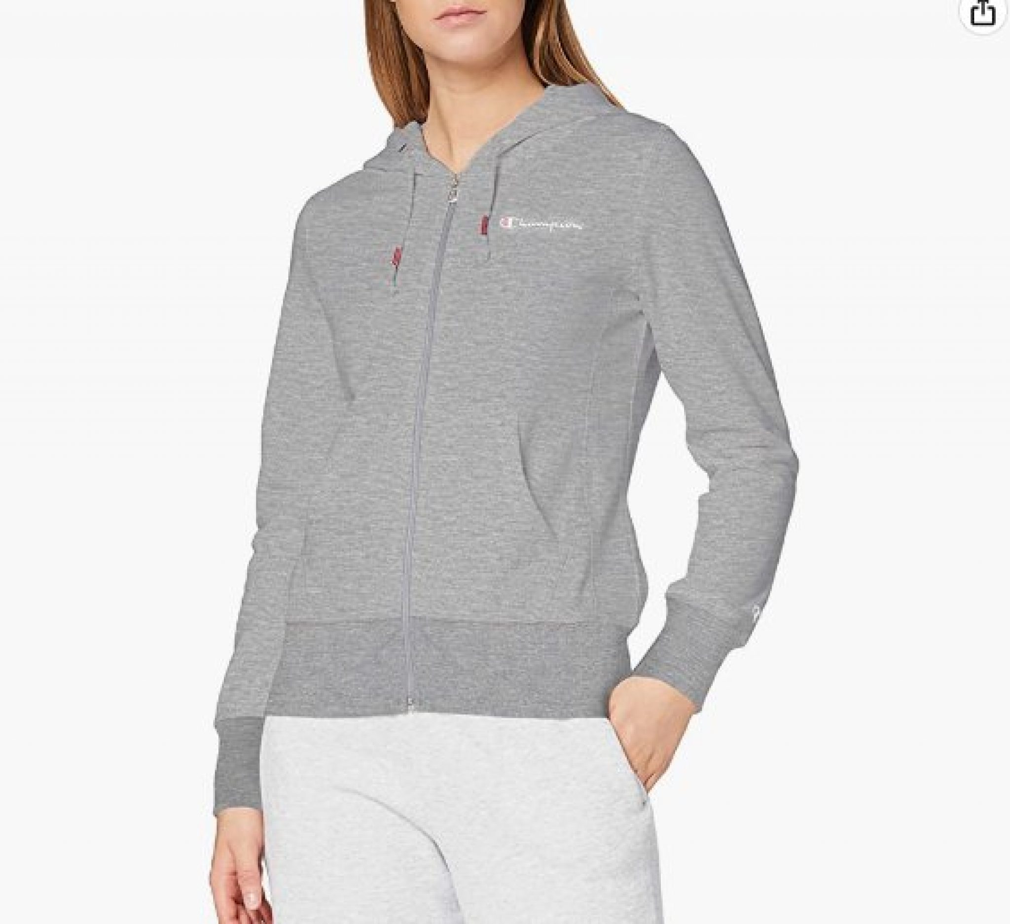 Sweat Zippé à capuche Champion Classic femmes pas cher à 19-23€