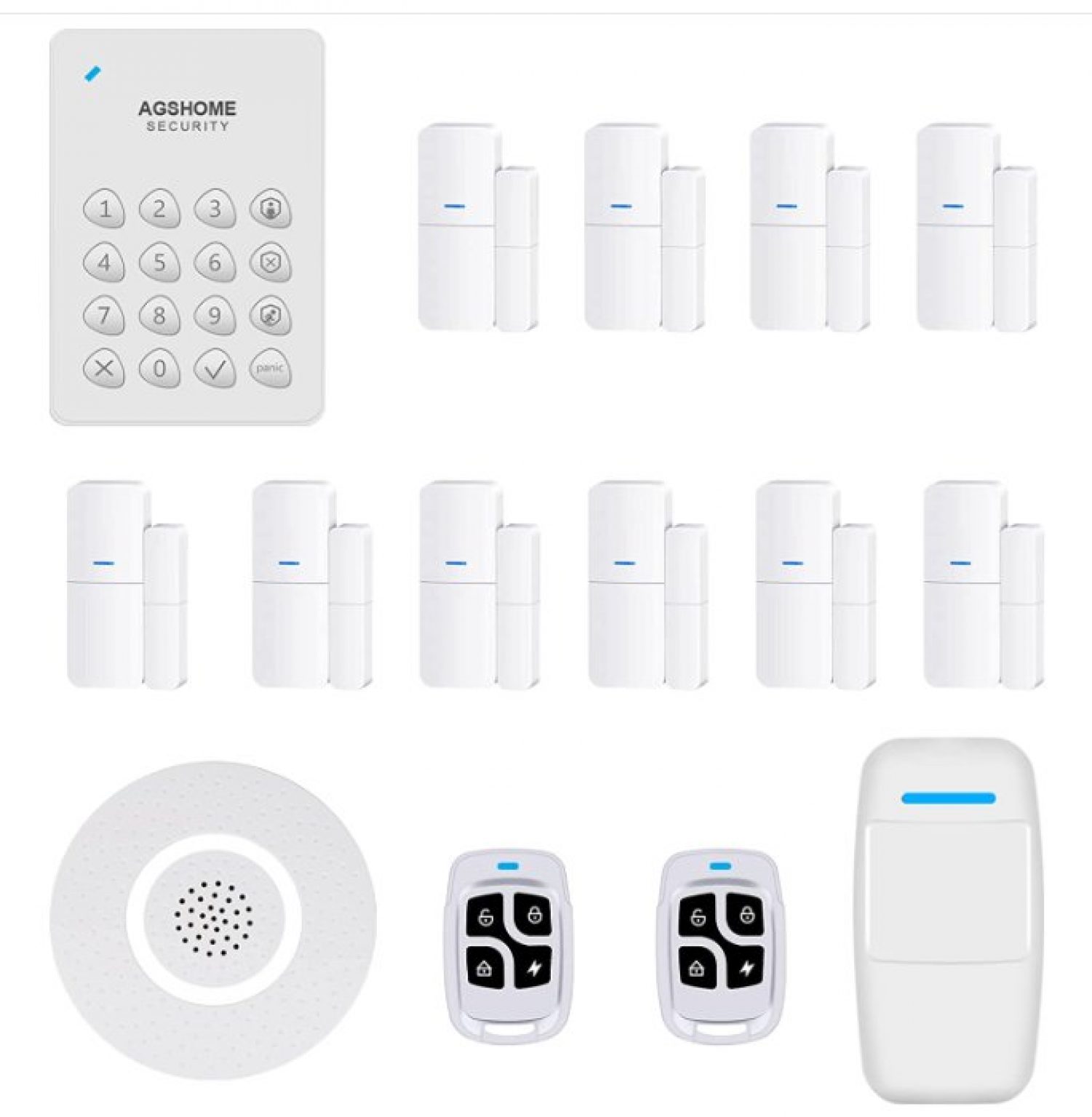 Alarme Sans fil AGSHOME pour maison pas chere à 59€ ( 11 capteurs )