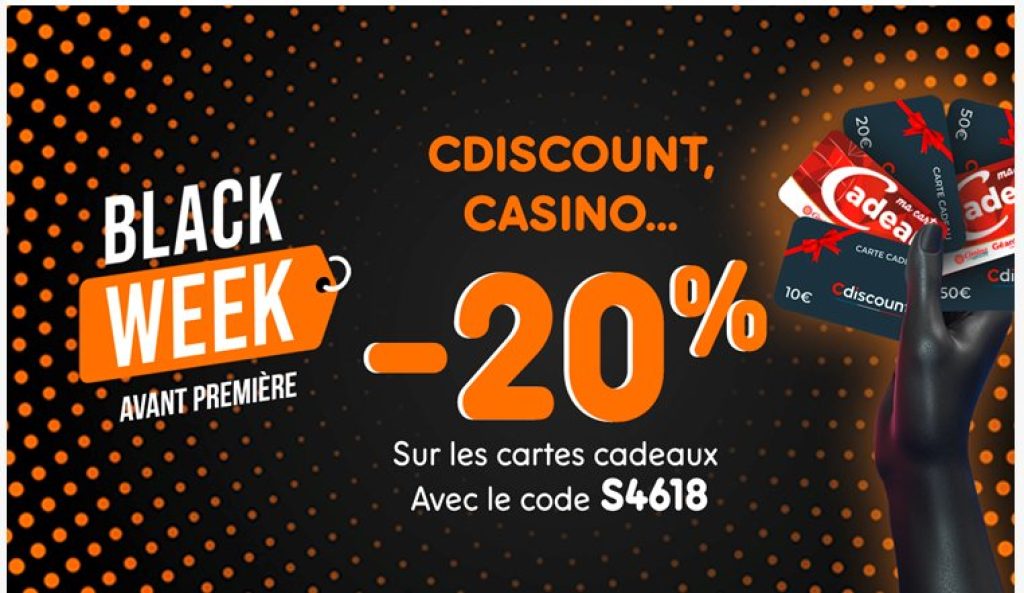 Cartes Cadeaux Casino , Cdiscount avec 20% de réduction