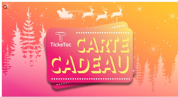 TickeTac - carte cadeau avec jusqu'à plus de 40% de réduction