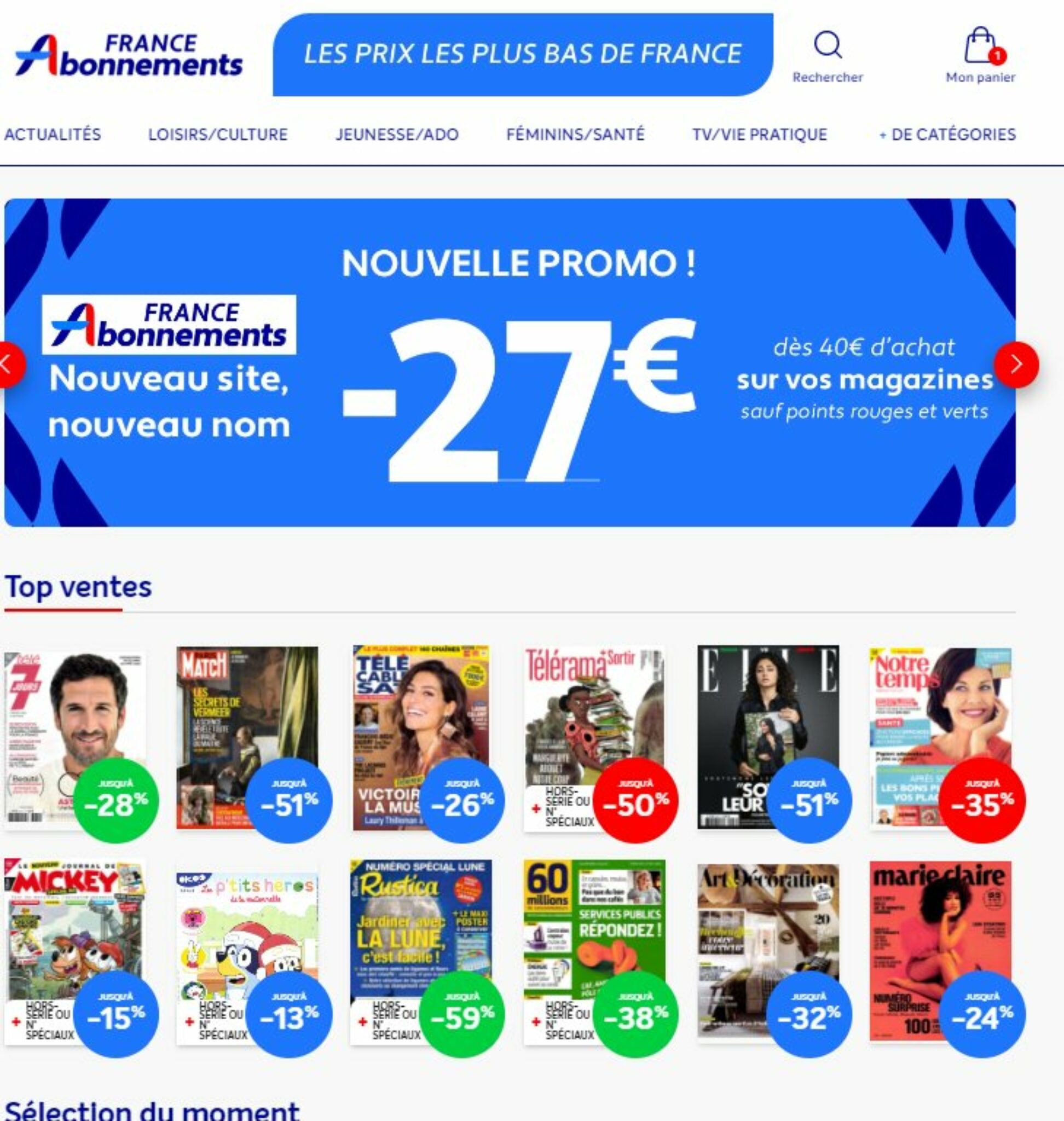 Abonnements magazines à prix imbattables: 27€ de réduction pour 40€ d ...