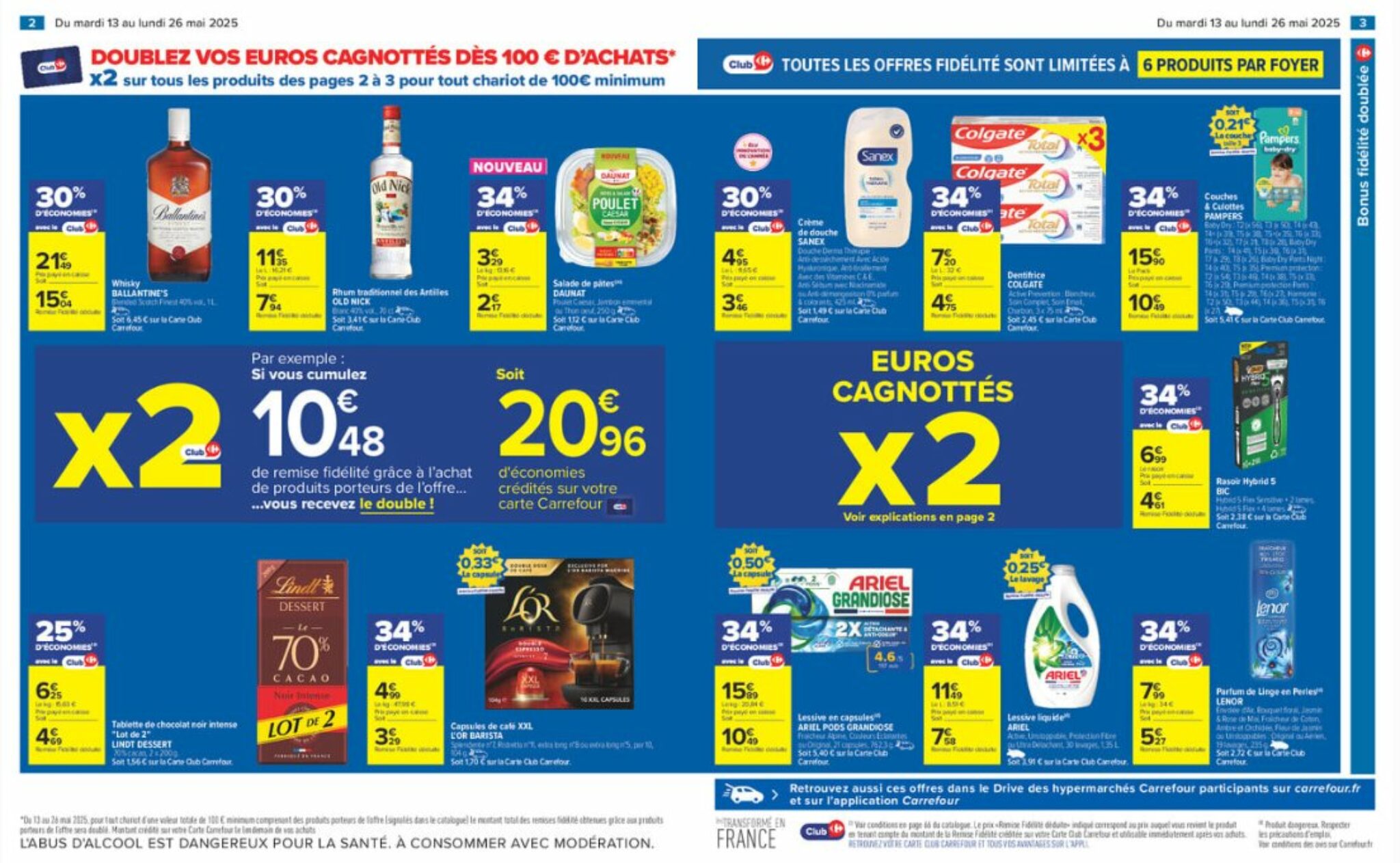 Prospectus Carrefour 13-26 mai : 100% remboursé , crédit doublé